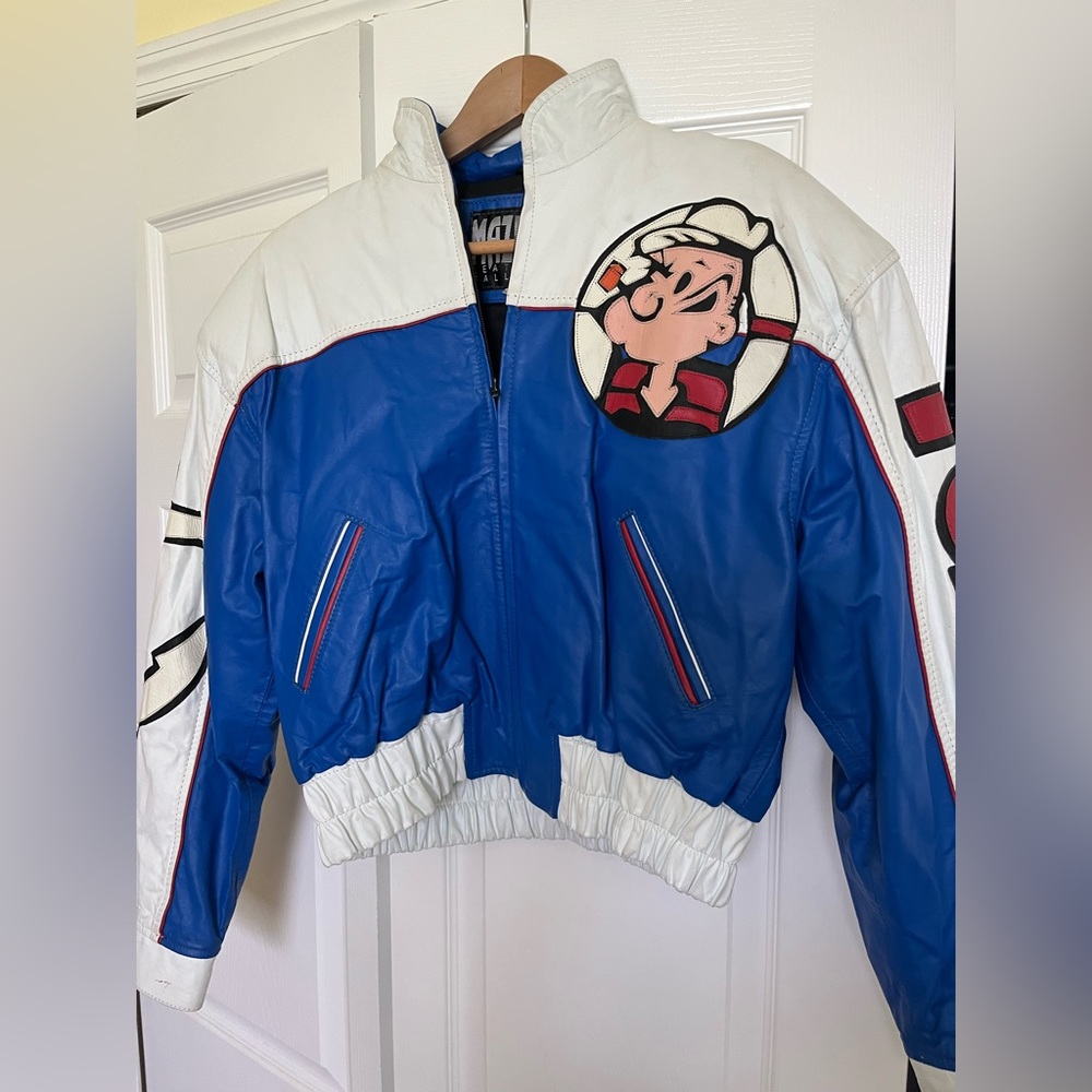 Vintage Popeye Women's Leather Jacket Maziar Leather … - Gem